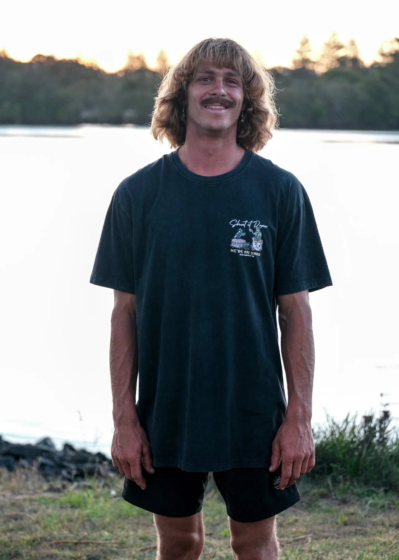We're on Smoko Tee - Black – thedraperyco